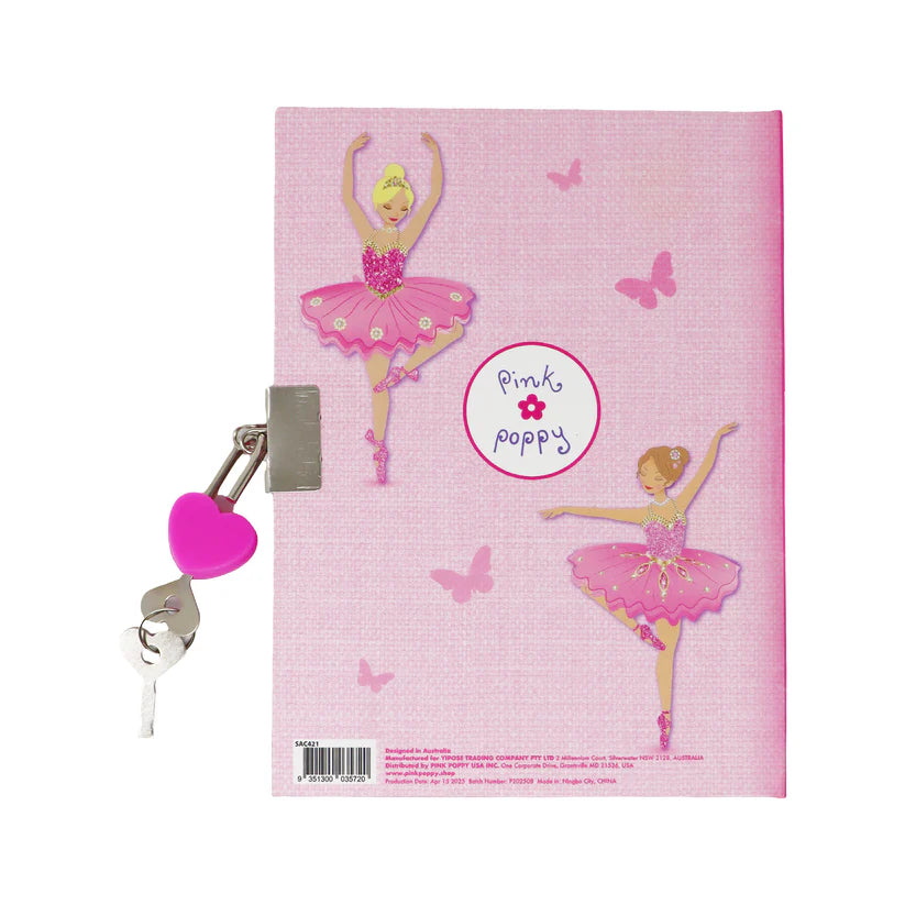 Pink Poppy Ballerina Scented Lockable Diary – Dance Zone Australia